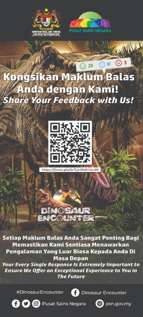 Dinosaur Encounter di Pusat Sains Negara – Pusat Sains Negara